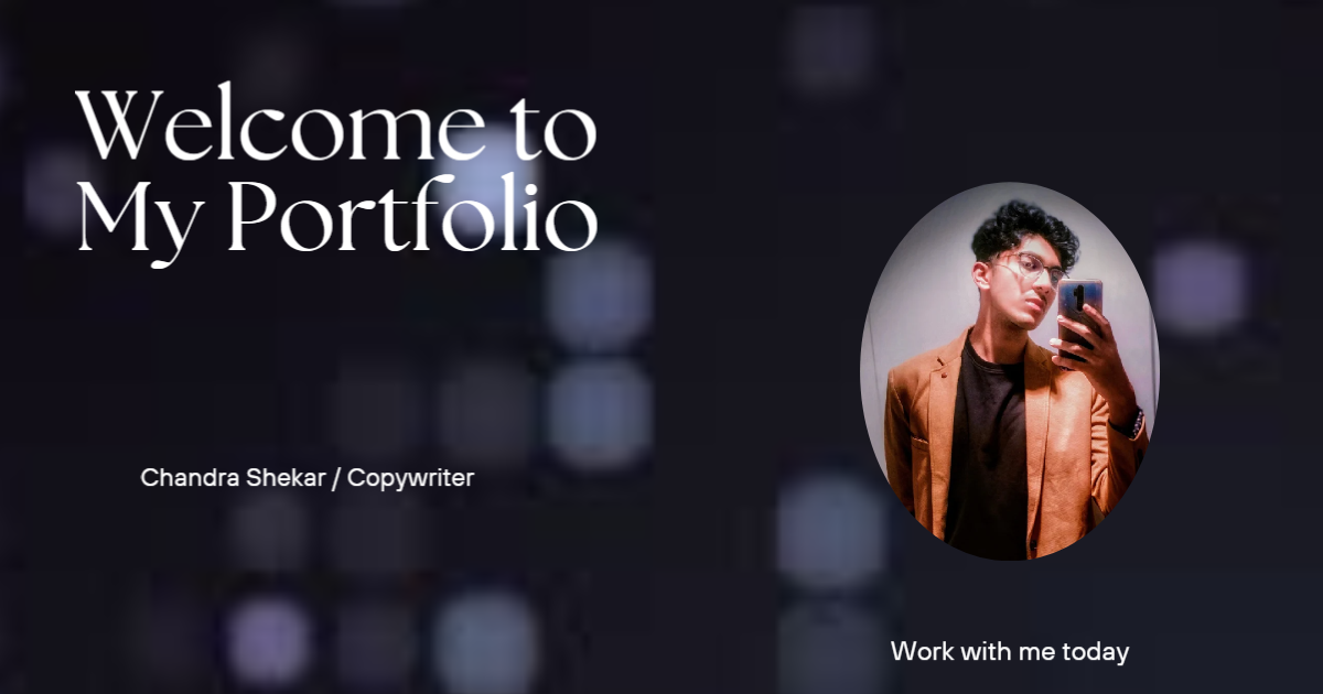 Welcome to My Portfolio